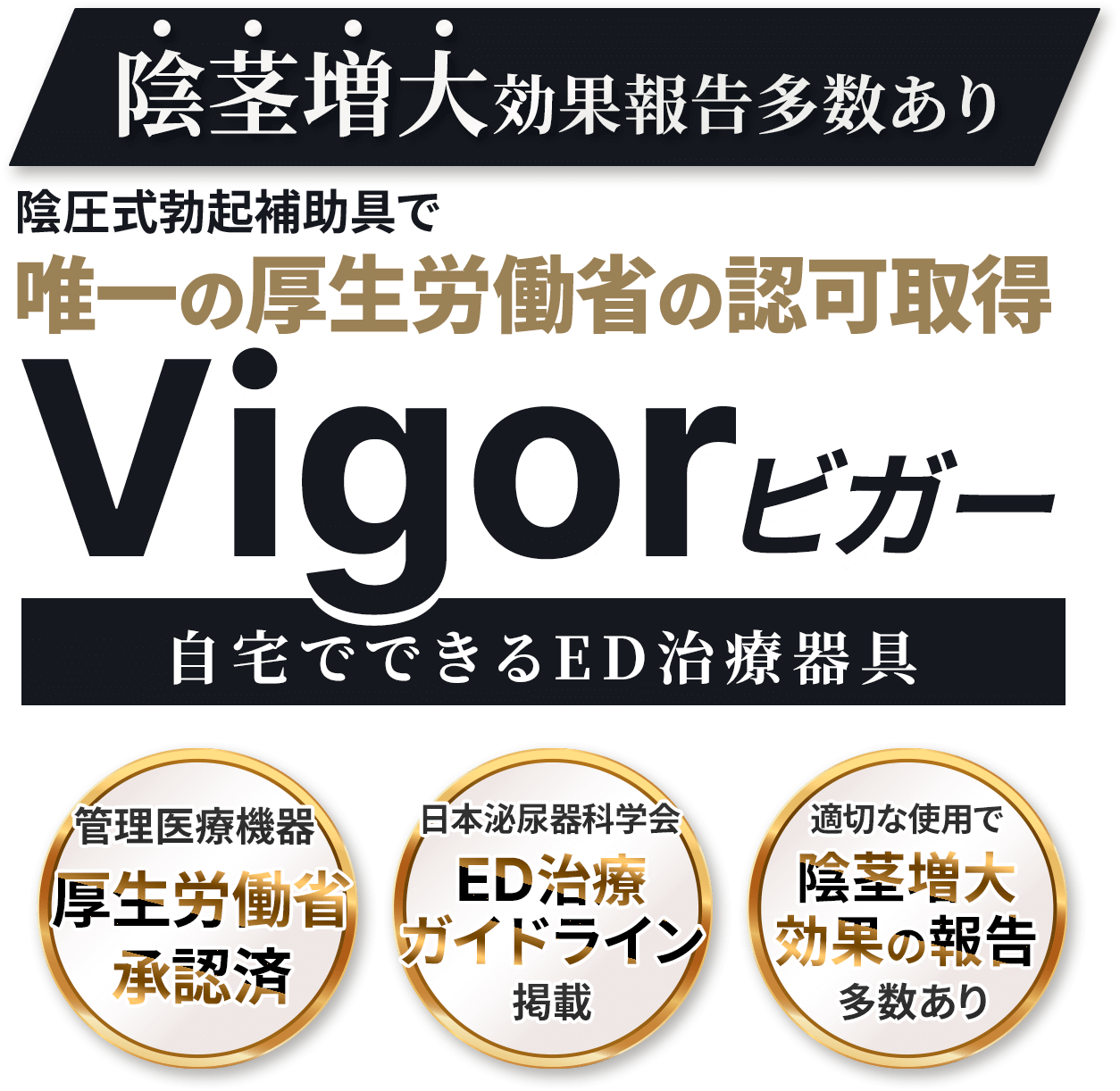 Vigor ビガー | 自宅でできるED治療器具